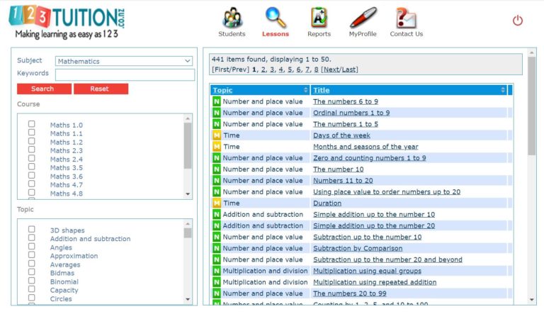 Online Maths Tuition - 123 Tuition
